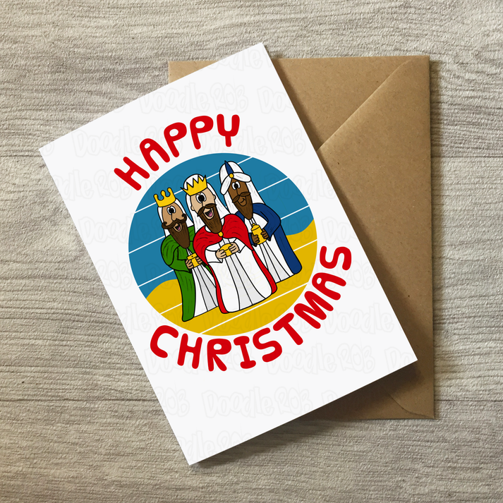 Three Wise Men Christmas Card - Nativity Card - Church Christmas Card ...