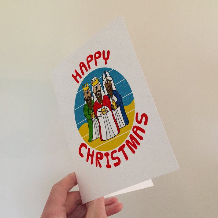 Three Wise Men Christmas Card - Nativity Card - Church Christmas Card ...
