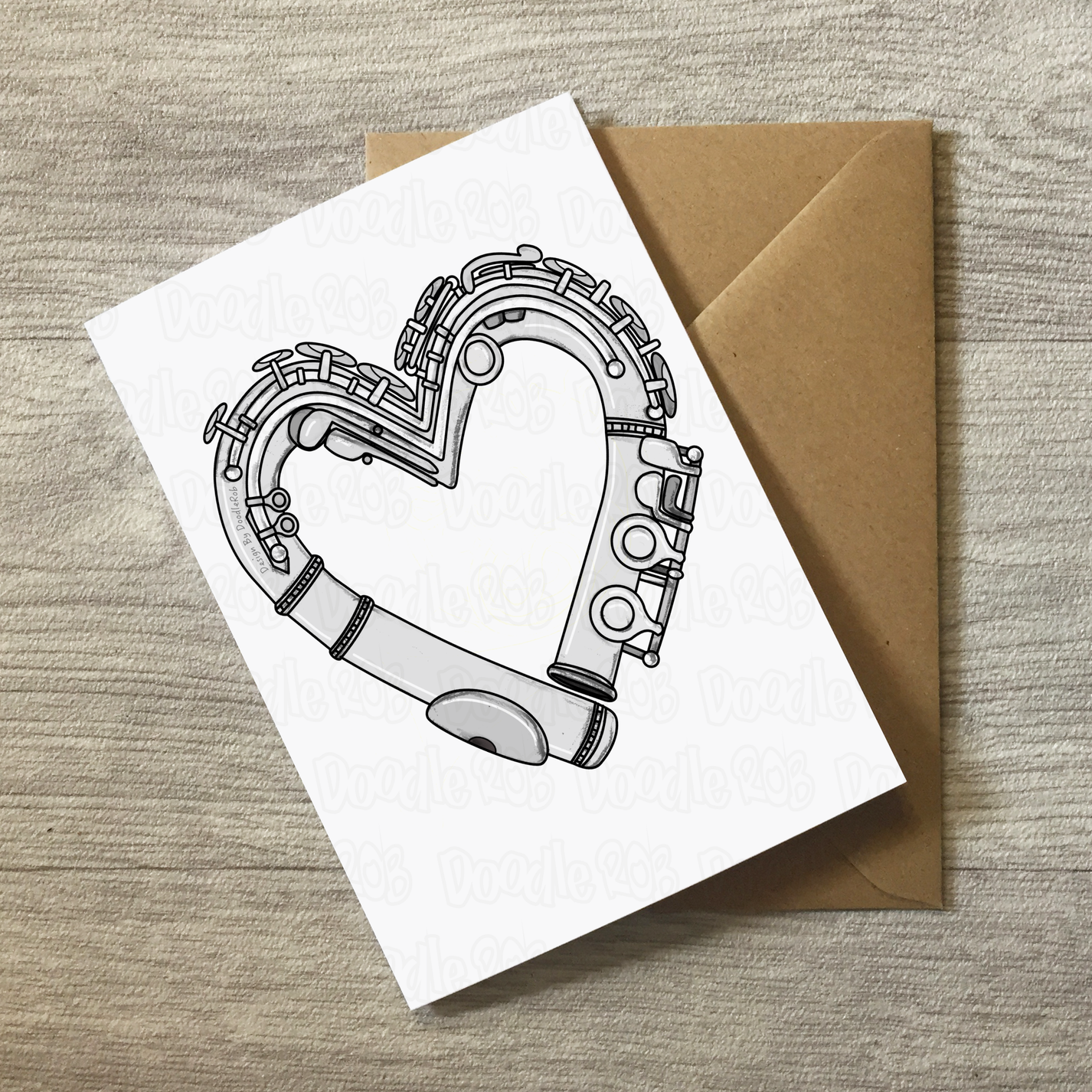 Flute Greeting Card - Flautist Birthday Card - Woodwind Teacher Card – DoodleRob