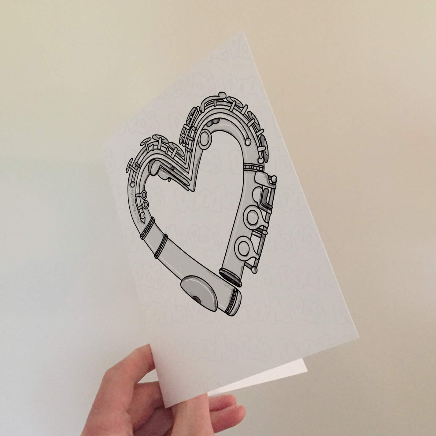 Flute Greeting Card - Flautist Birthday Card - Woodwind Teacher Card ...