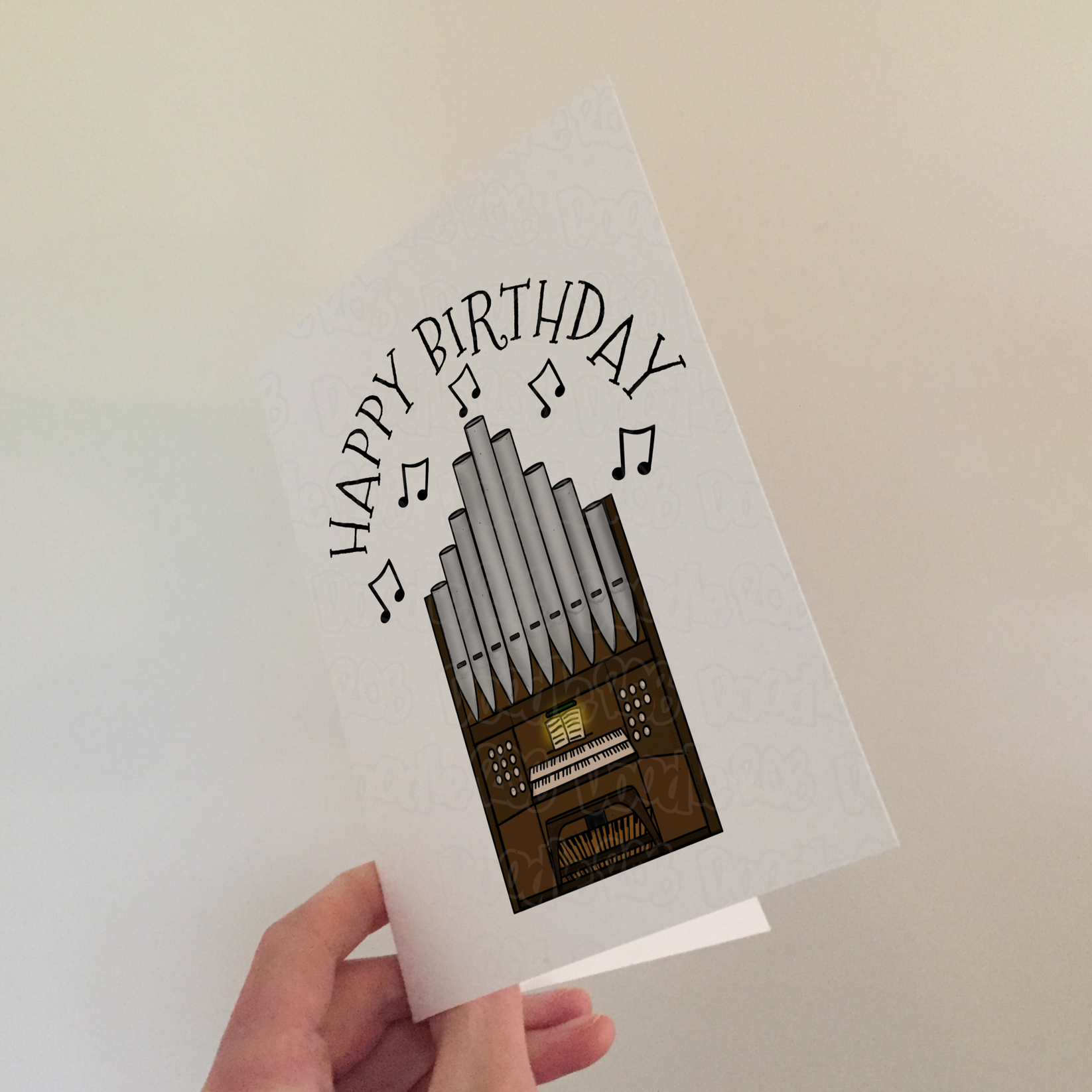 Organist Birthday Card - Church Organ Greeting Card – DoodleRob