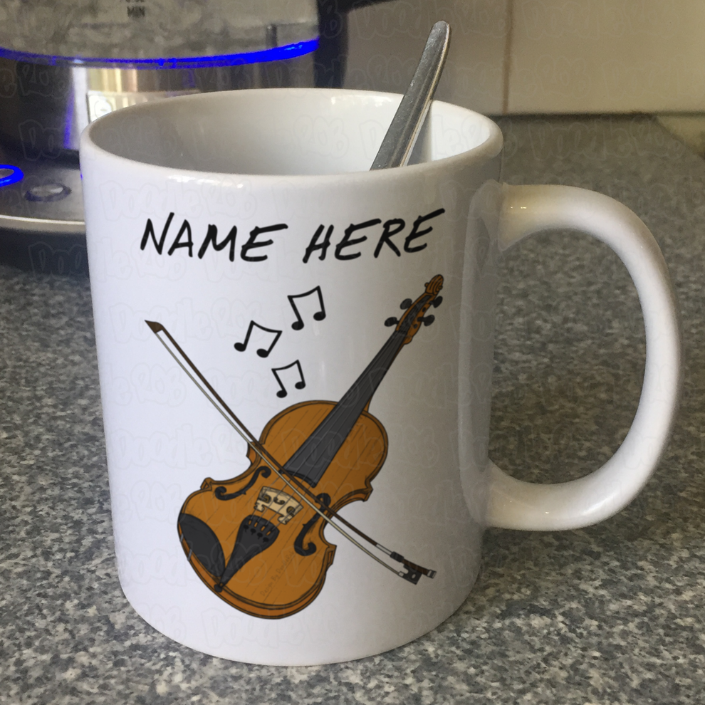Violin Personalised Mug - Violinist Custom Gift - Violin Teacher Thank ...